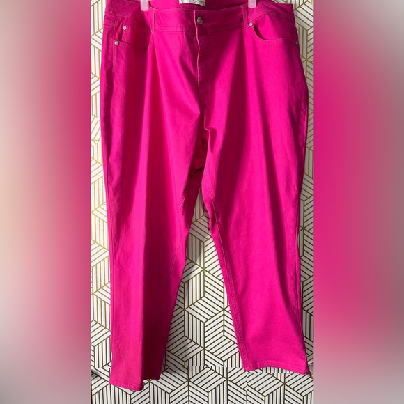 Pants & Jumpsuits | Hot Pink Denim Jeans 24w | Poshmark